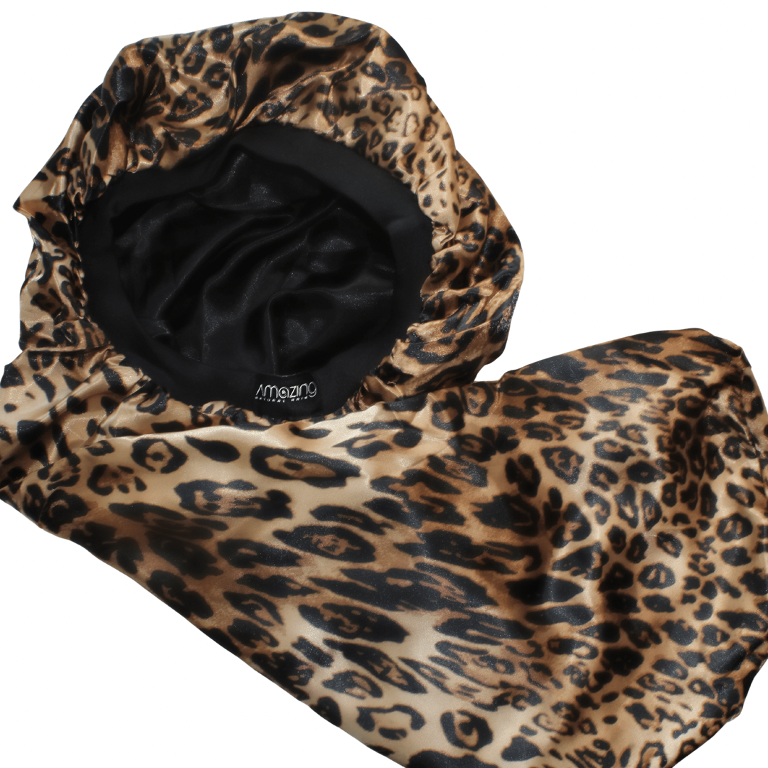 Long Leopard Bonnet – Amazing Natural Hair
